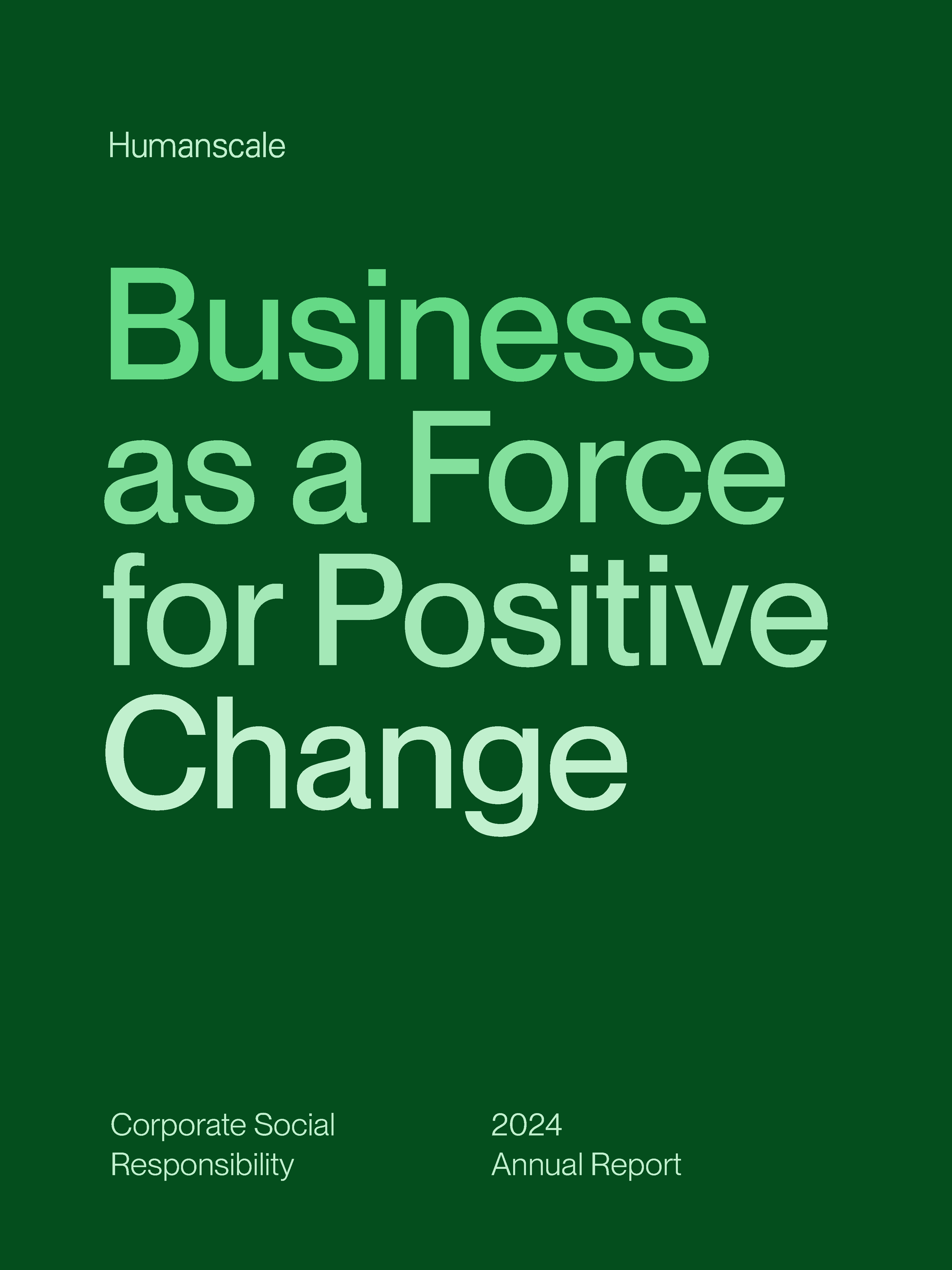 Humanscale CSR 2024 Report | Sustainability Leadership